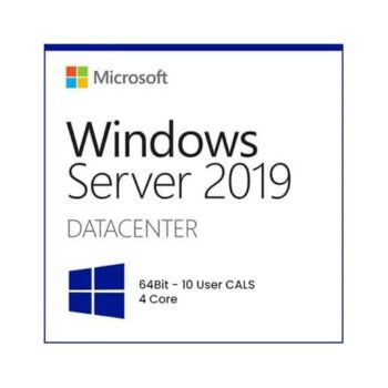 Microsoft Windows Server 2019 Datacenter – 64Bit – 10 User CALS – 4 ...