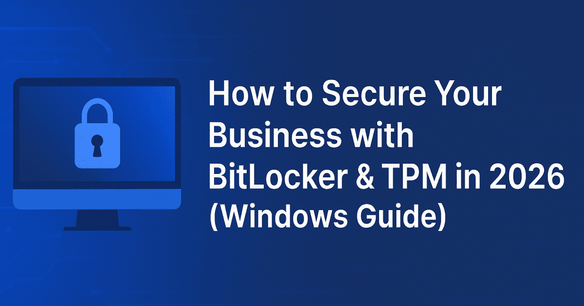 How to Secure Your Business with BitLocker & TPM in 2026